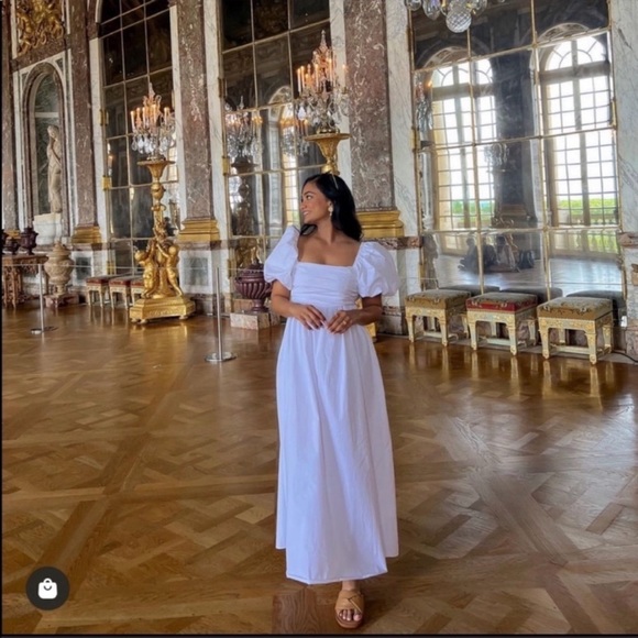 Zara | Dresses | Zara White Poplin Ballon Sleeve Dress | Poshmark